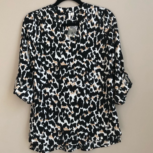 Cato | Tops | Cato Animal Print Blouse Size Xs | Poshmark